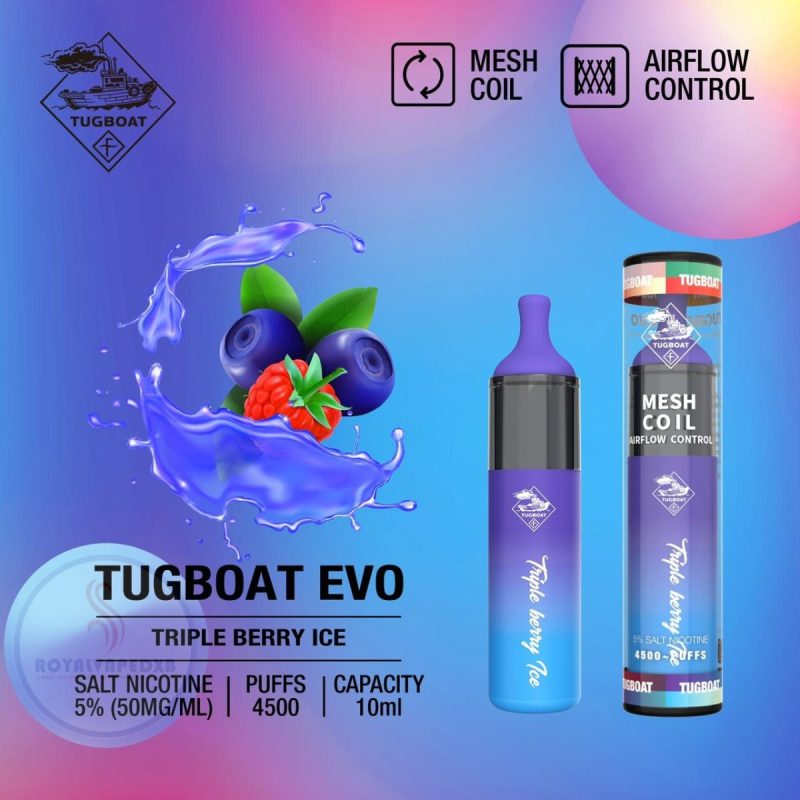 Tugboat Evo 4500 Puffs Disposable Vape New Flavors In UAE Tugboat Evo 4500 Puffs Disposable Vape New Flavors In UAE